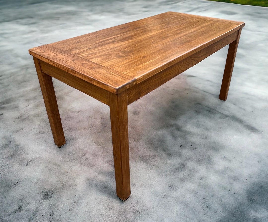 Vintage Solid Elm Dining Table. Delivery Included - Etsy