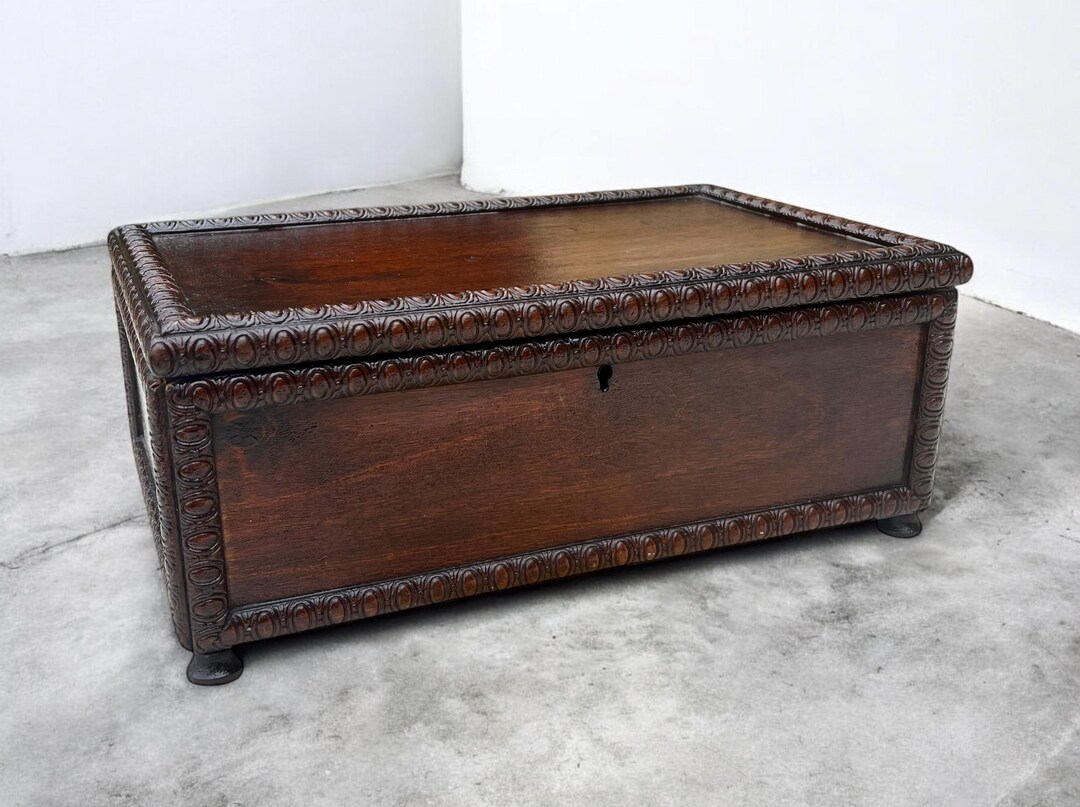 Antique Edwardian Trinket / Jewellery / Storage Box - Etsy