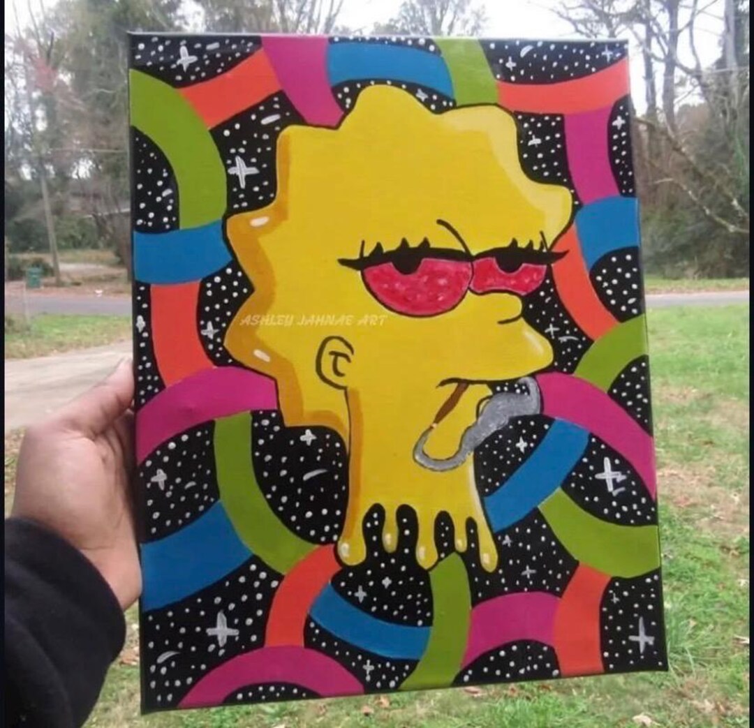 Lisa Simpson Trippy Painting - Etsy