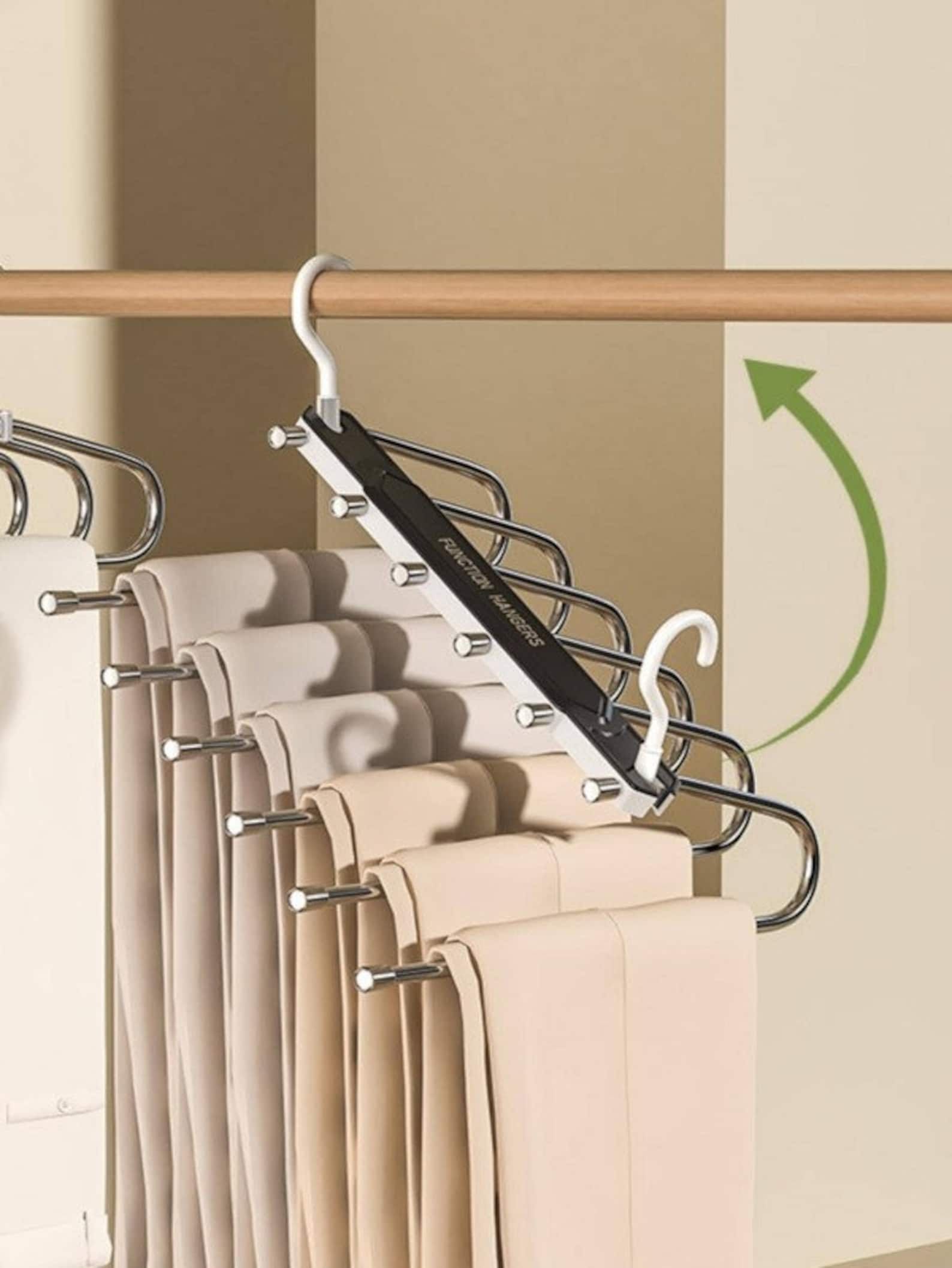 Space Saving Pants Hangers Multifunctional Pant Hangers Pants Organizer ...