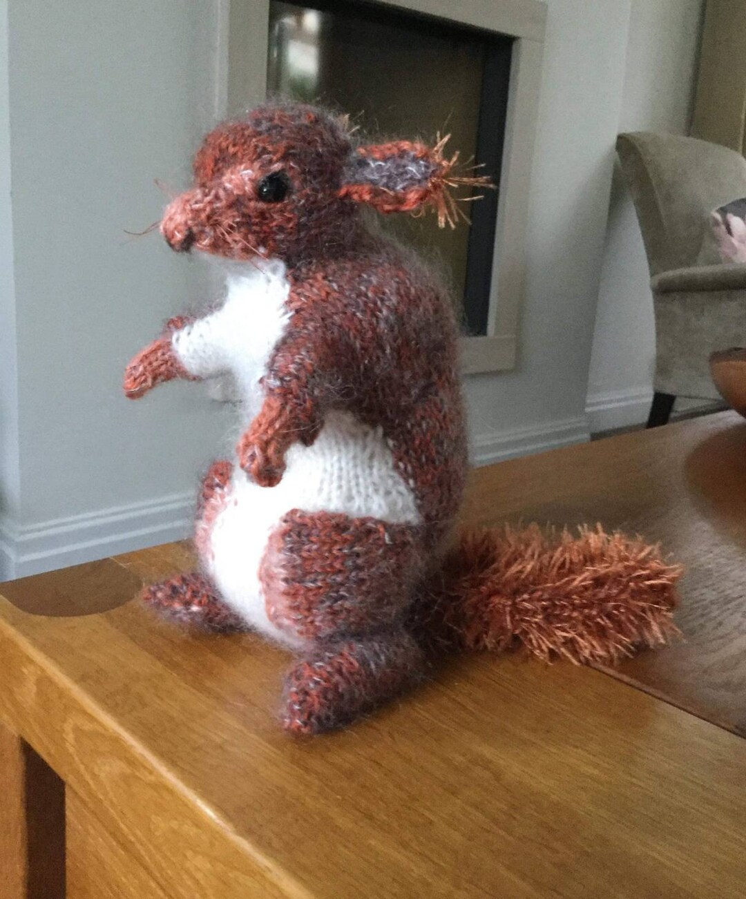 Hand-knitted Red Squirrel Made From Alpaca, Mohair and Kidsilk Gift for ...