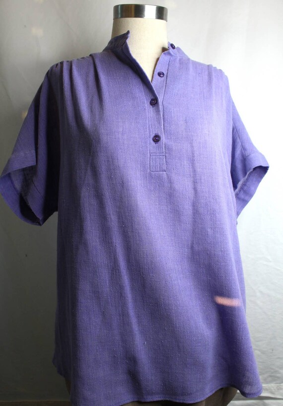 1970s Vintage Pykettes Button and Tie Front Long Slee… - Gem