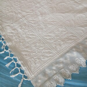 A Huge Antique French Marcella White Cotton Provençal Trousseau ...