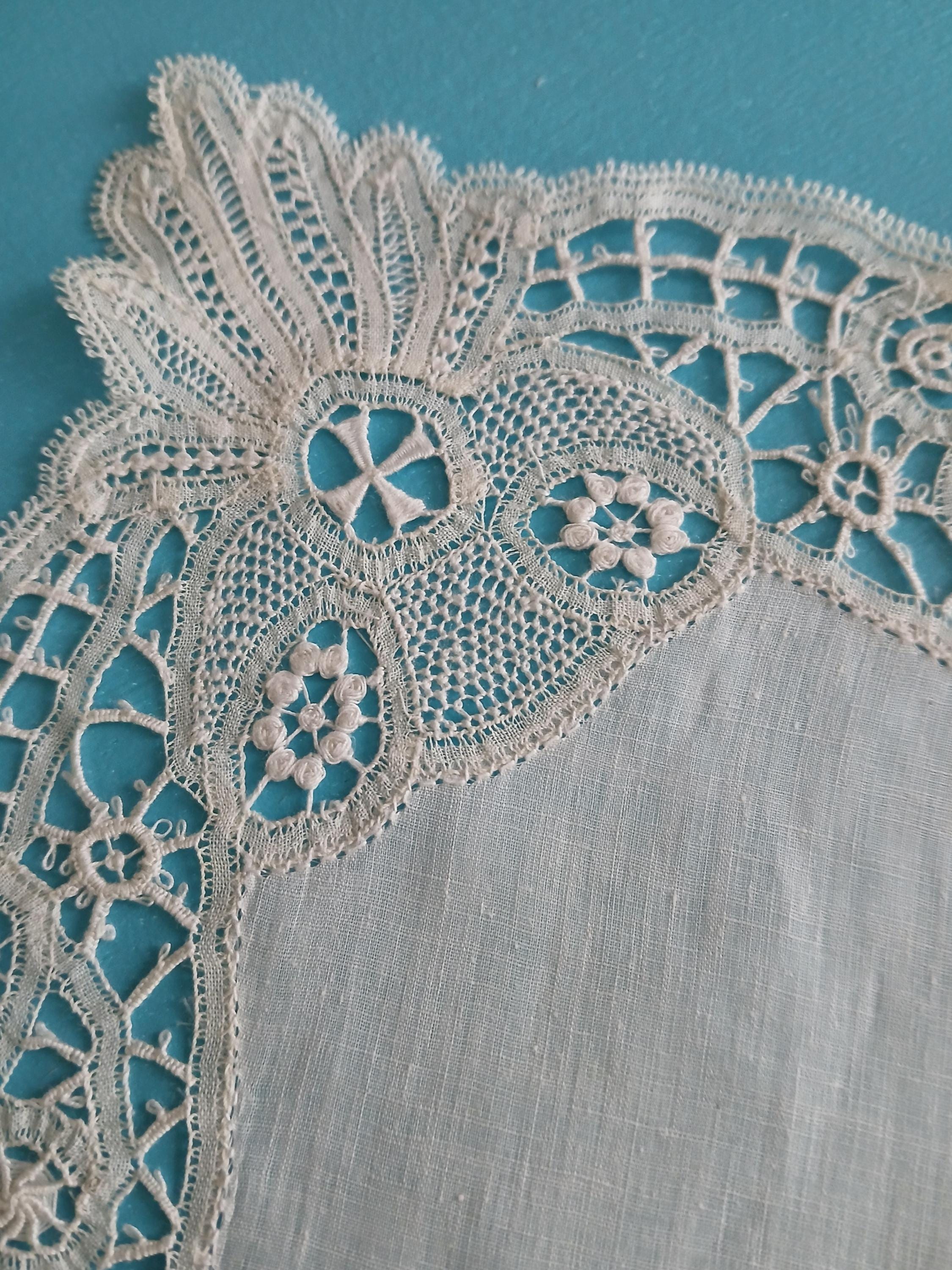 Named " Denise " A Fine Antique French Ladies Handkerchief With ...
