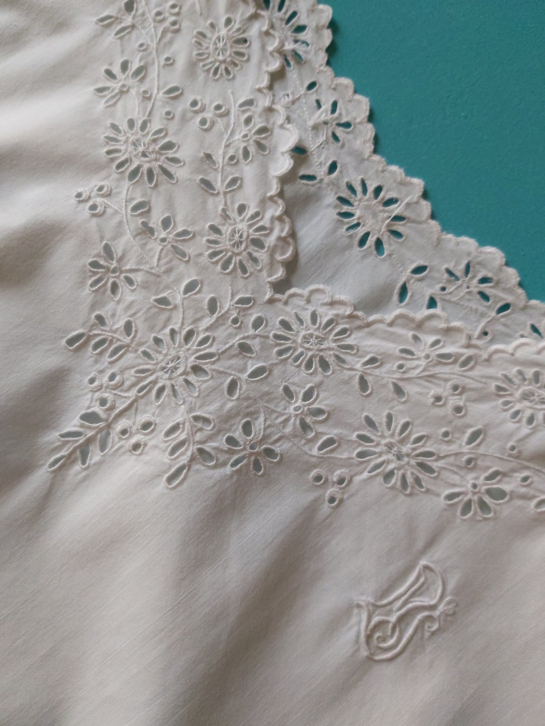 An Antique French White Cotton Smock or Night Dress With - Etsy