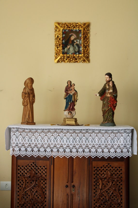 Home Altar Cloth Catholic White Liturgical Guipure Lace - Etsy