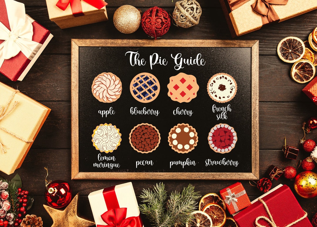 Pie Guide Print Sign SVG PNG JPG | Printable Holiday Sign | Apple ...