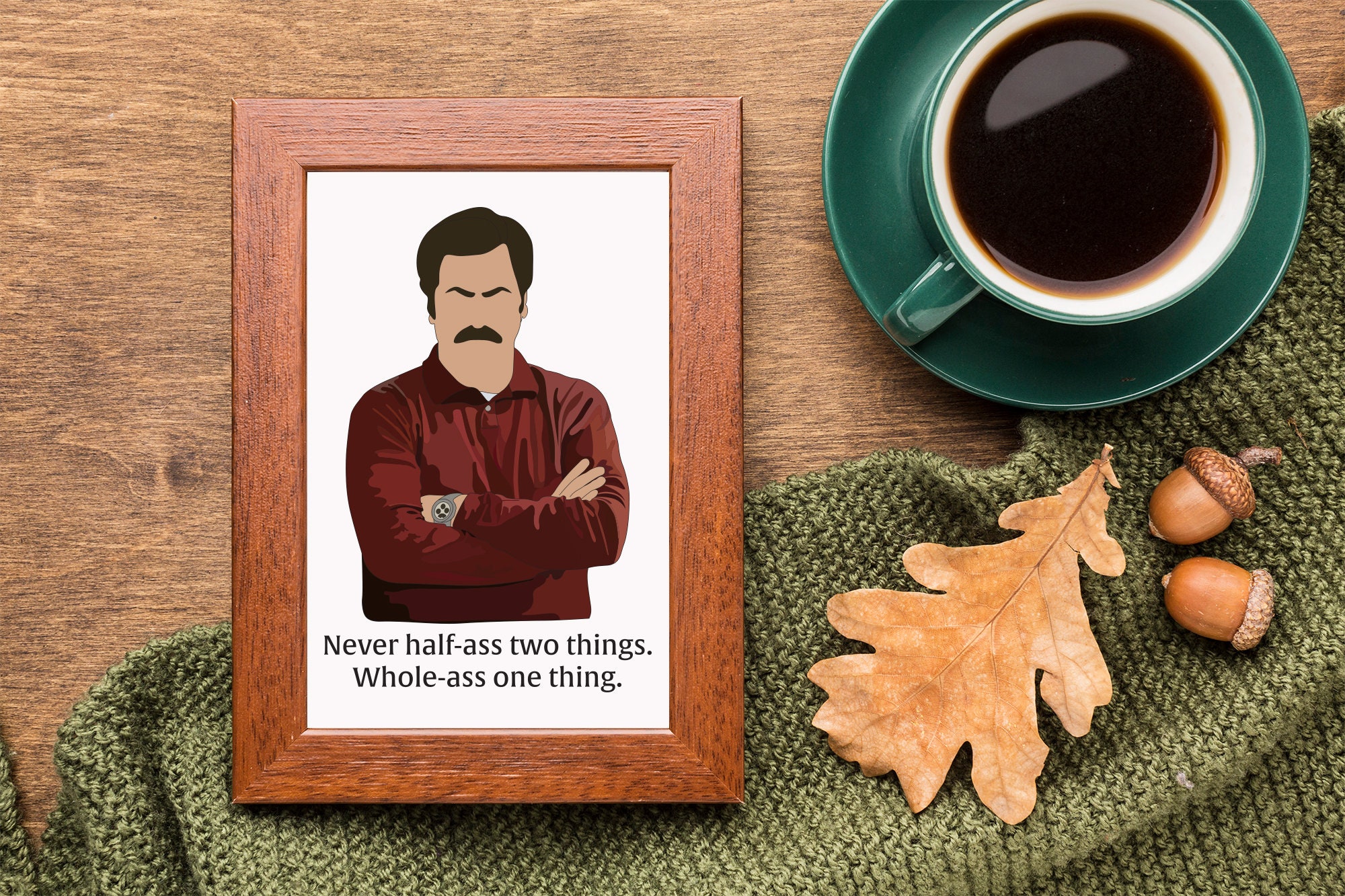 Ron Swanson Parks and Recs Quote SVG | Whole-ass One Thing Printable ...