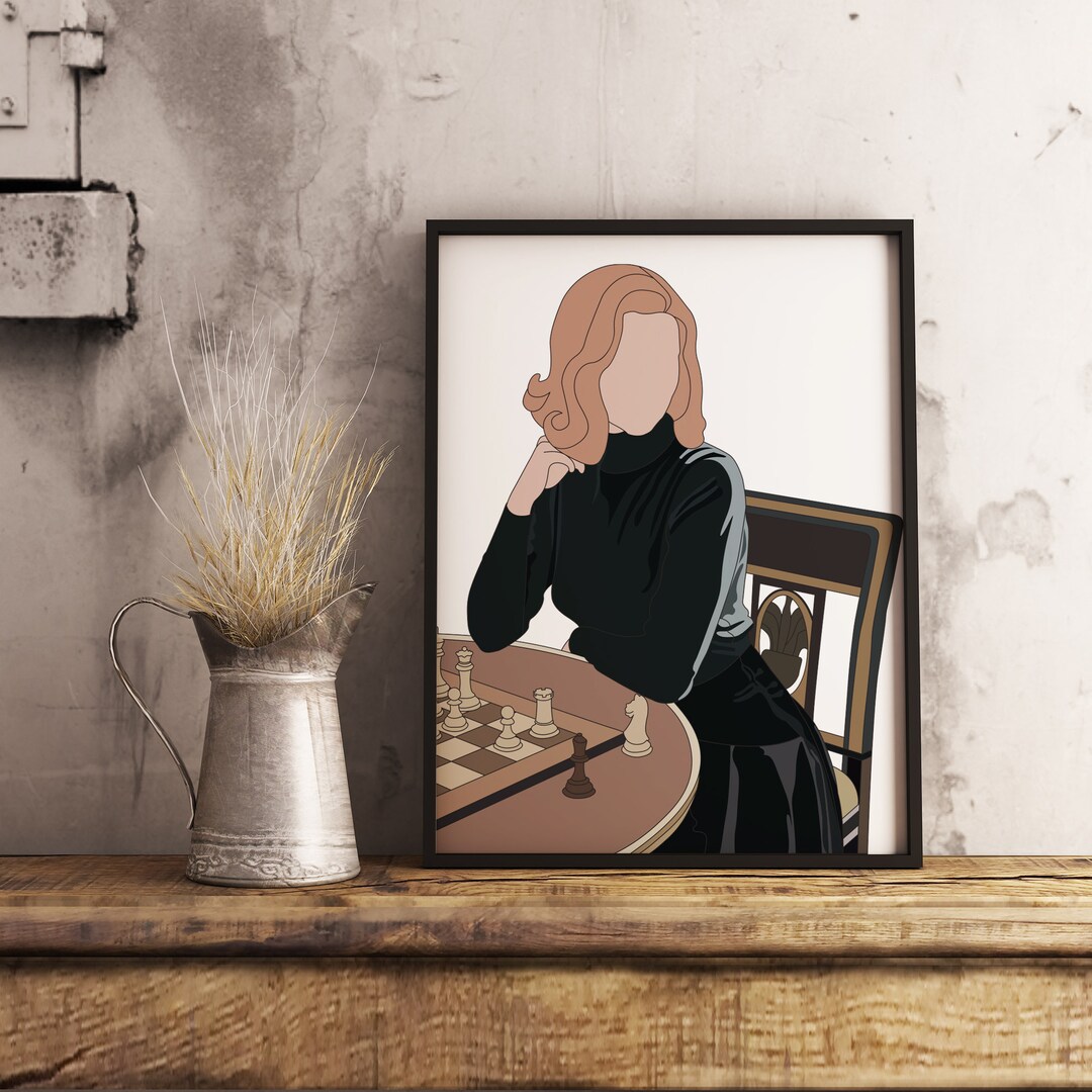 The Queen's Gambit SVG | Beth Harmon Printable | Chess Prodigy Instant ...