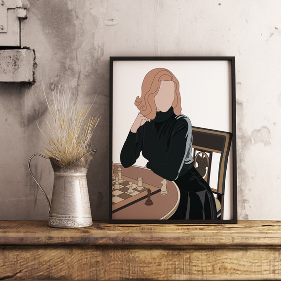 The Queen's Gambit SVG Beth Harmon Printable Chess | Etsy