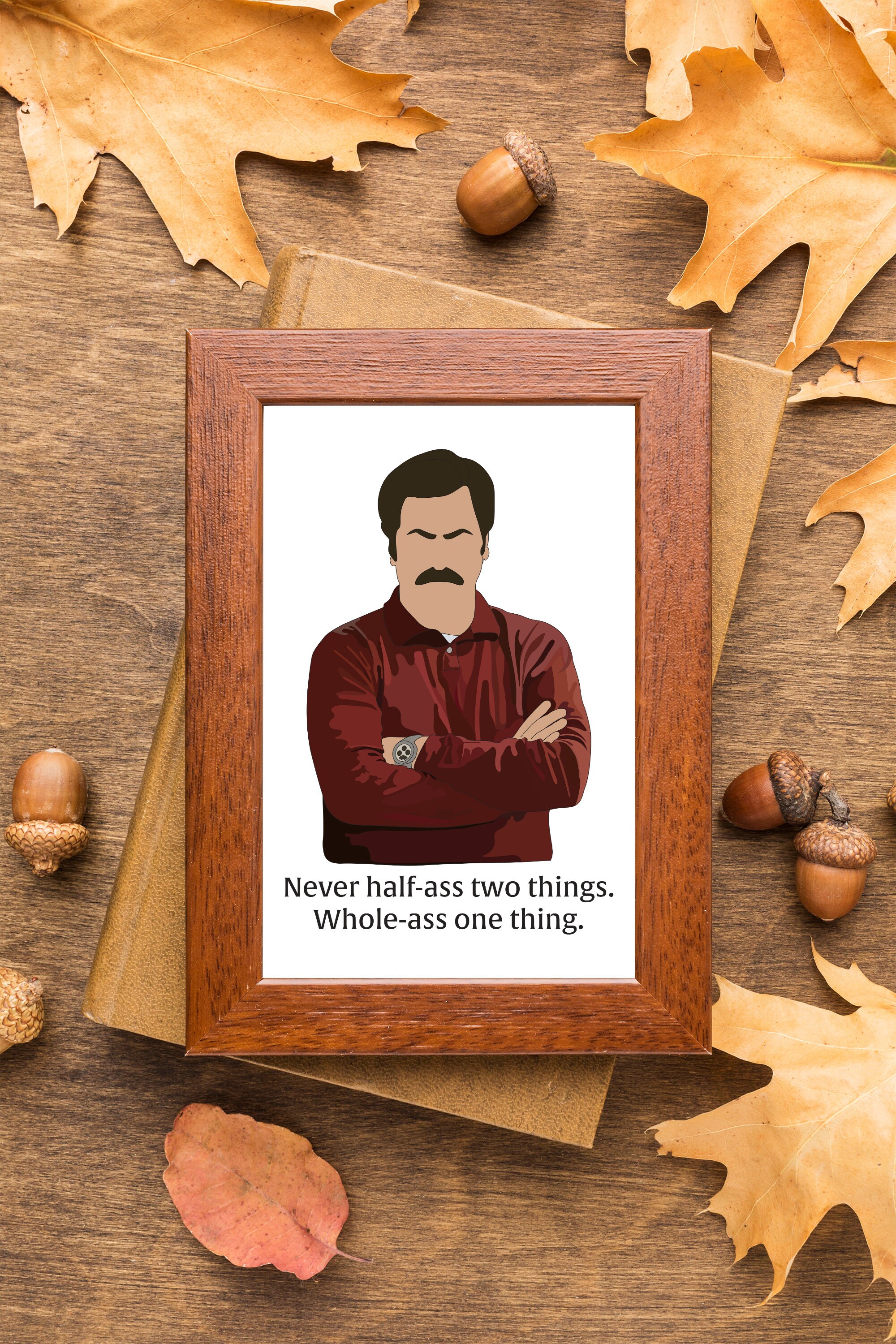 Ron Swanson Parks and Recs Quote SVG | Whole-ass One Thing Printable ...