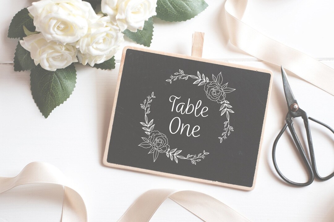 Wedding Table Numbers SVG Digital Download | Wedding Marriage Table ...