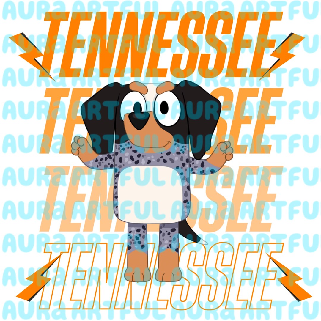Smokey the Dog Bluey Inspired Tennessee Vols Mascot DIGITAL DOWNLOAD ...