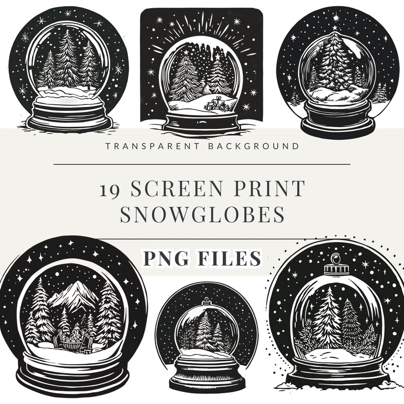 Snow Globe Clipart, Snow Globe Graphics for Christmas Crafts and Decor ...