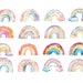 Rainbow Clipart Bundle Watercolor Rainbows Clipart Birthday Clipart ...