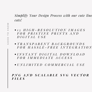 Cats Line Art SVG Bundle Cut Files, Minimalist Cat Clip Art, Black and ...