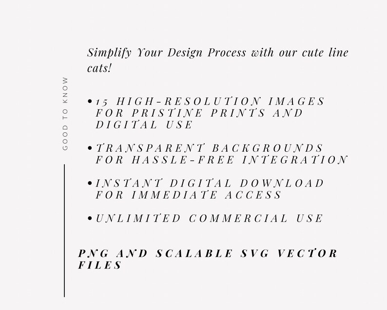 Cats Line Art SVG Bundle Cut Files, Minimalist Cat Clip Art, Black and ...