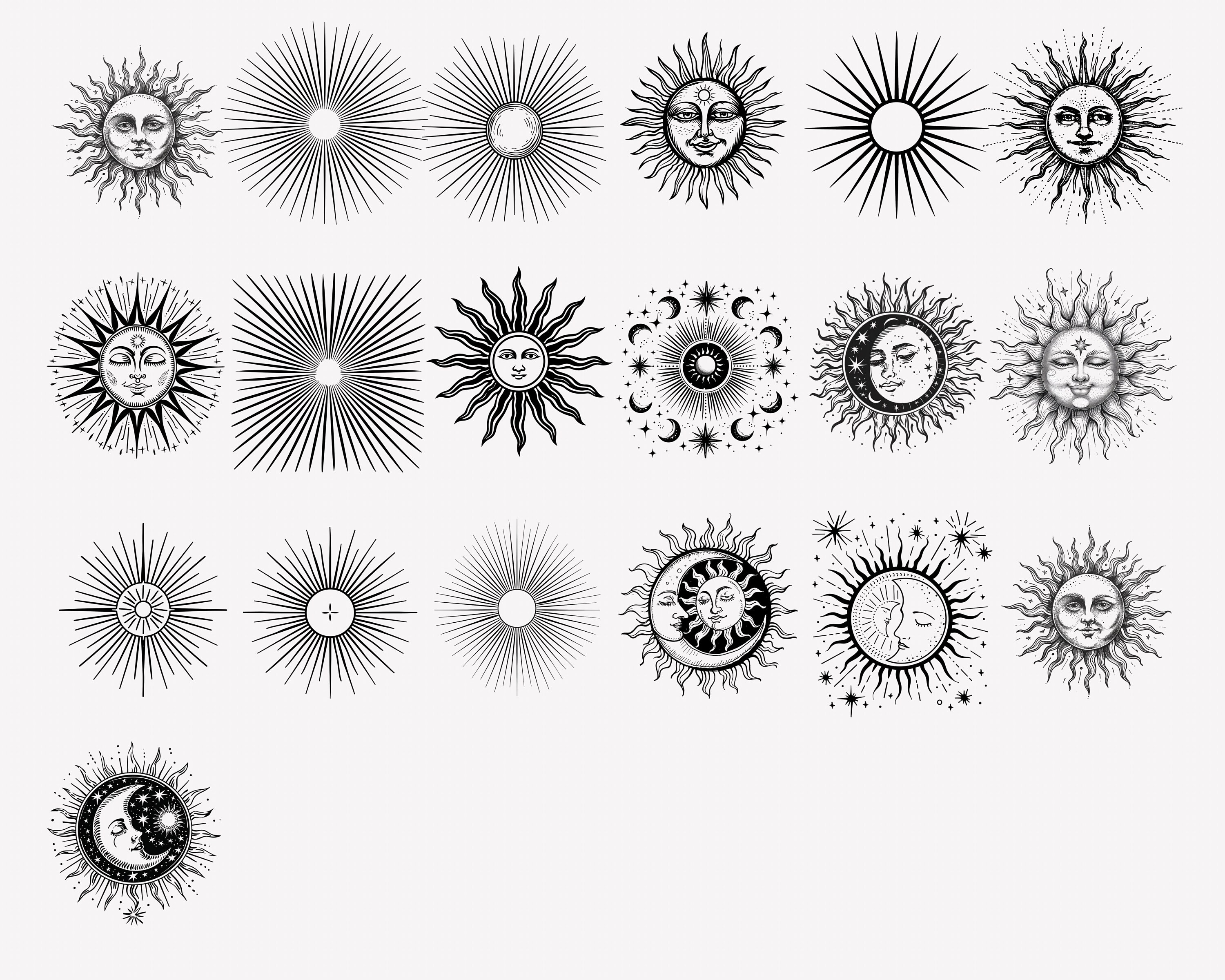 Sun SVG, Celestial SVG, Witchcraft Svg, Svg Files, Wicca Svg, Magic Svg ...