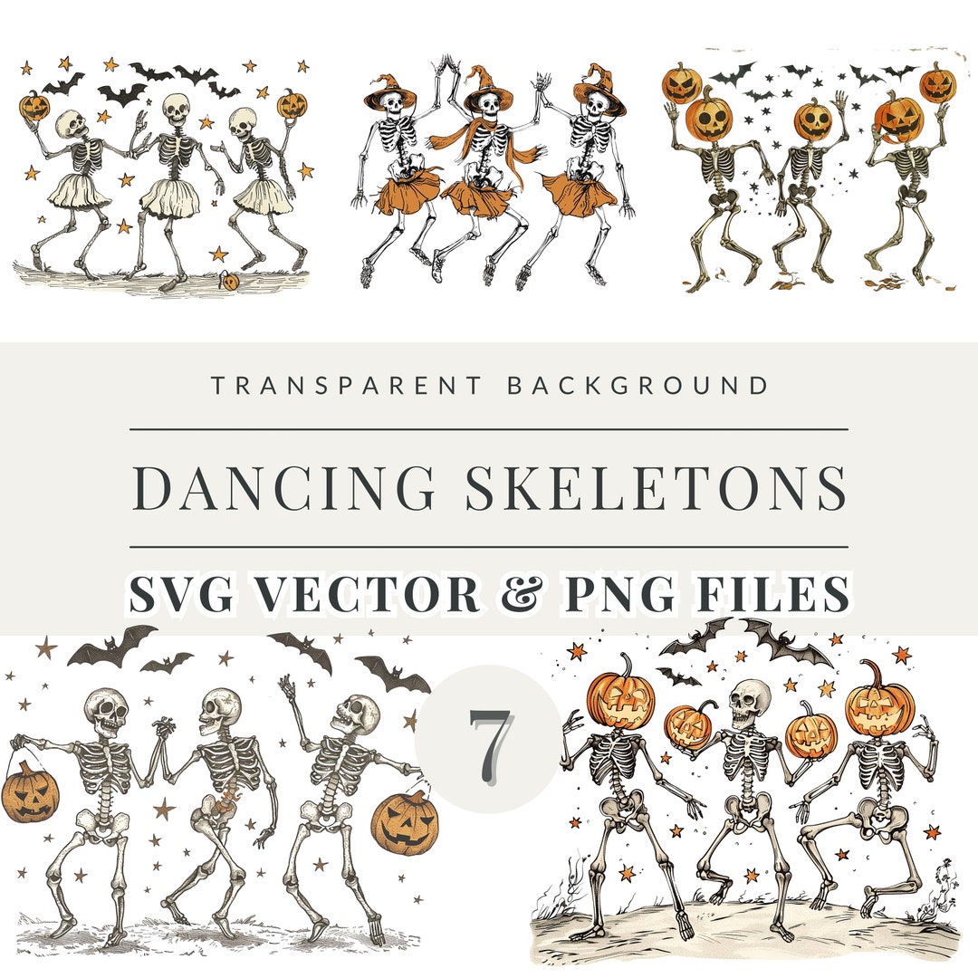 Dancing Skeleton Svg, Halloween Skeleton Svg, Skeleton Dance Svg ...