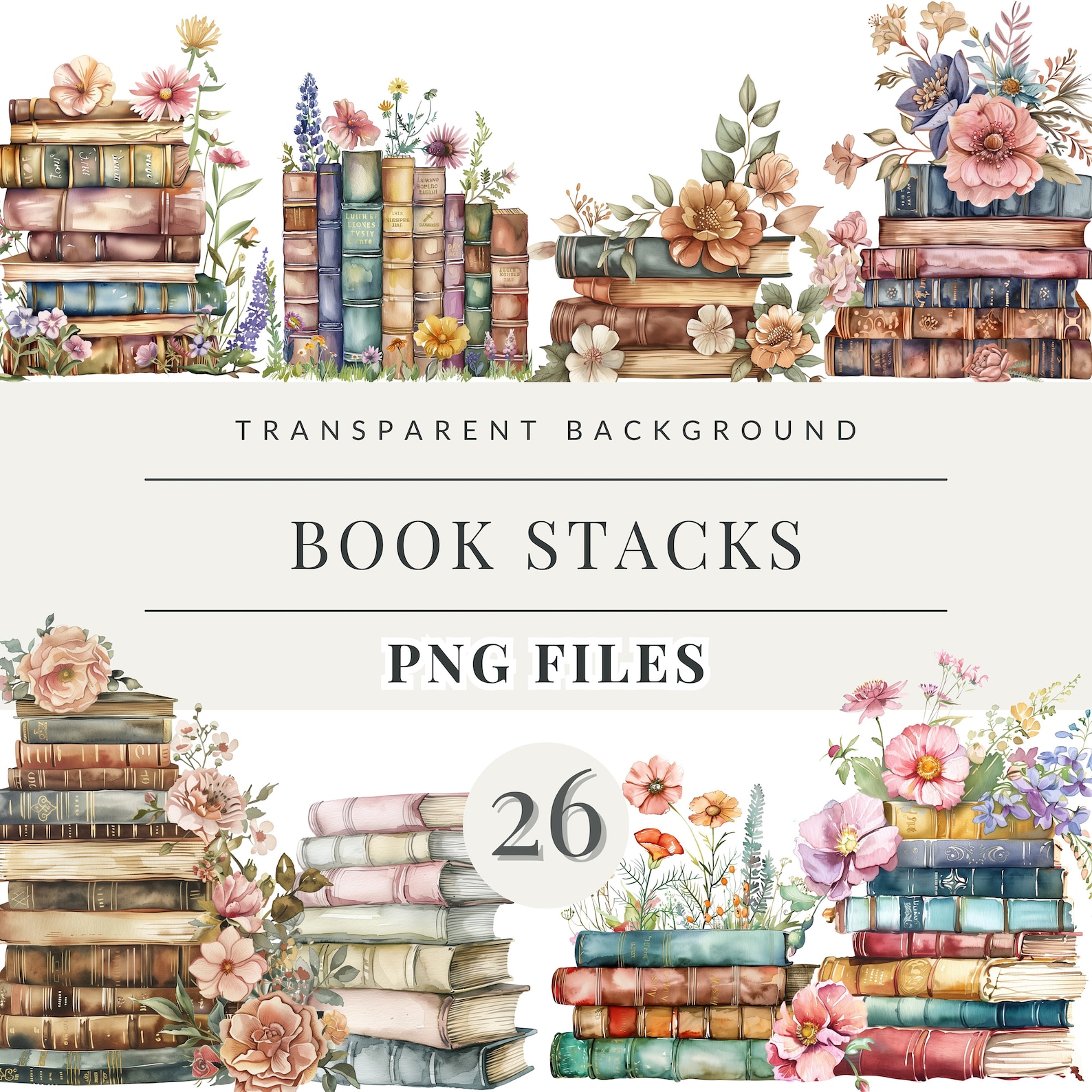 Watercolor Books Clipart | Painted Book Clipart | Book, Reading ...