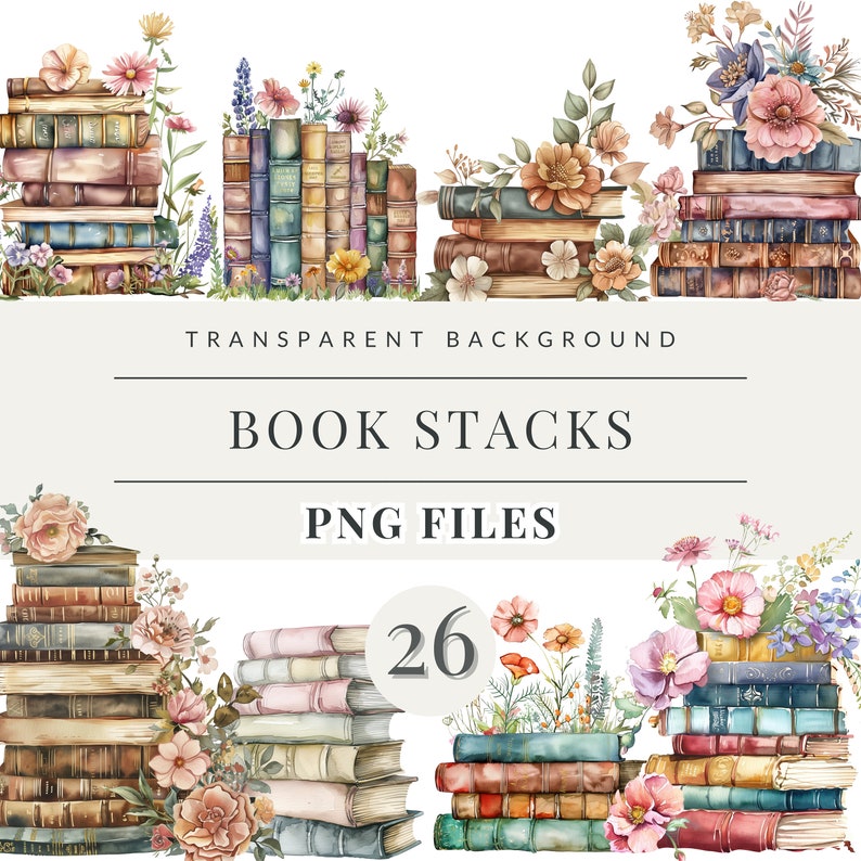 Watercolor Books Clipart | Painted Book Clipart | Book, Reading ...