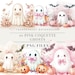 Coquette Ghosts Clipart ,cute Halloween Bundle, Floral Halloween Png ...