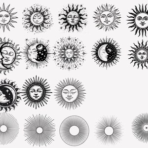 Sun SVG, Celestial SVG, Witchcraft Svg, Svg Files, Wicca Svg, Magic Svg ...