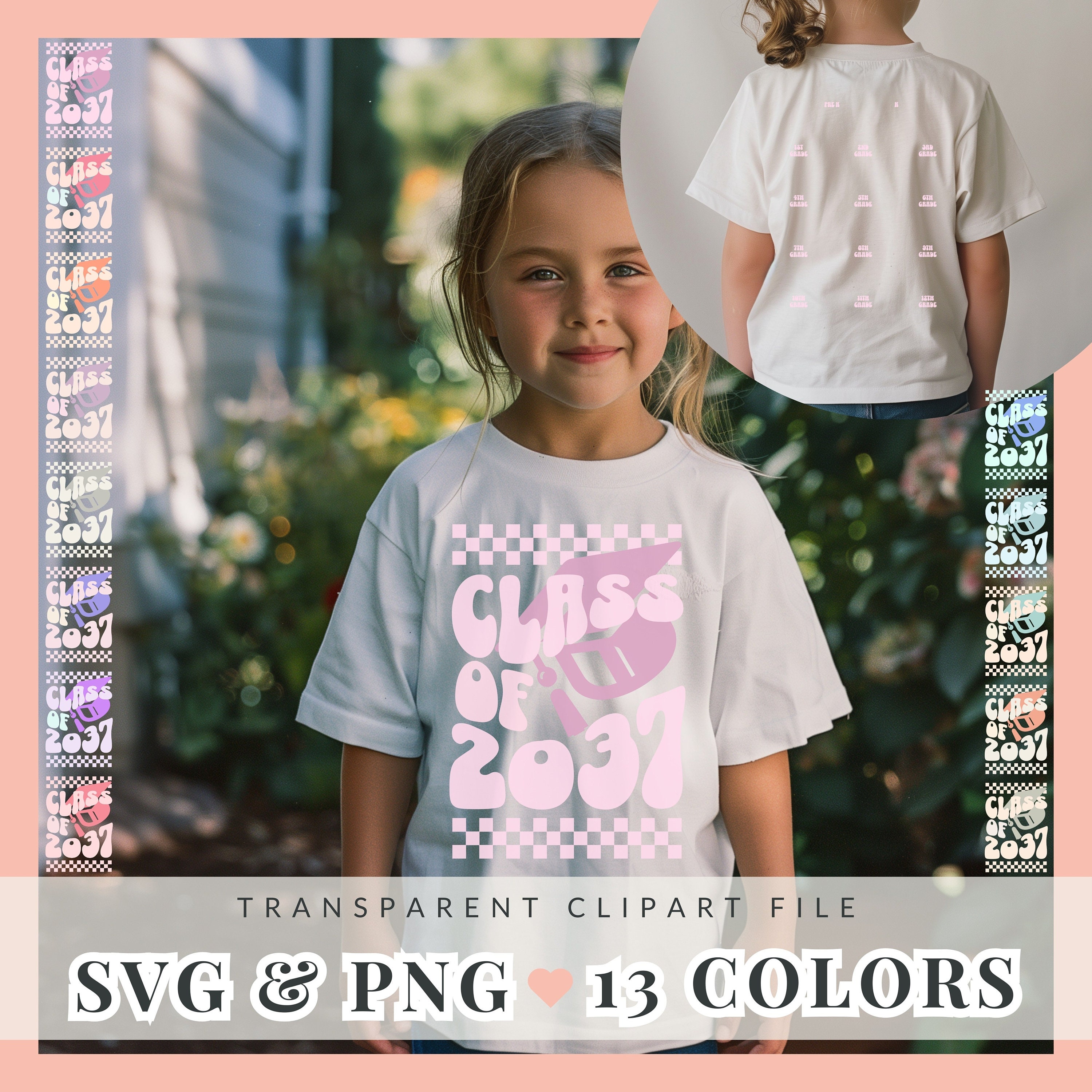 Class of 2037 Handprint SVG, Class of 2037 Grow With Me SVG, Class of ...