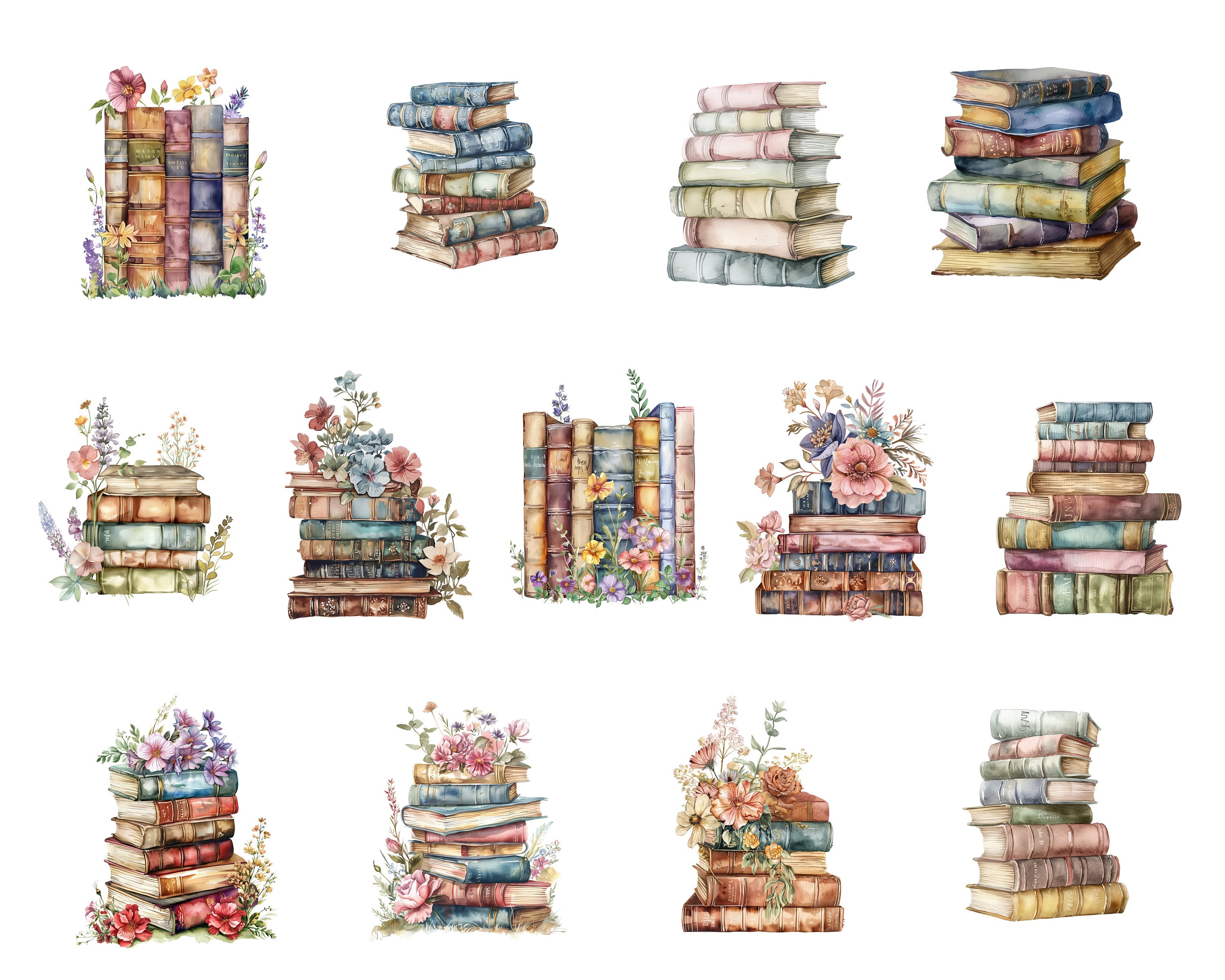 Watercolor Books Clipart | Painted Book Clipart | Book, Reading ...