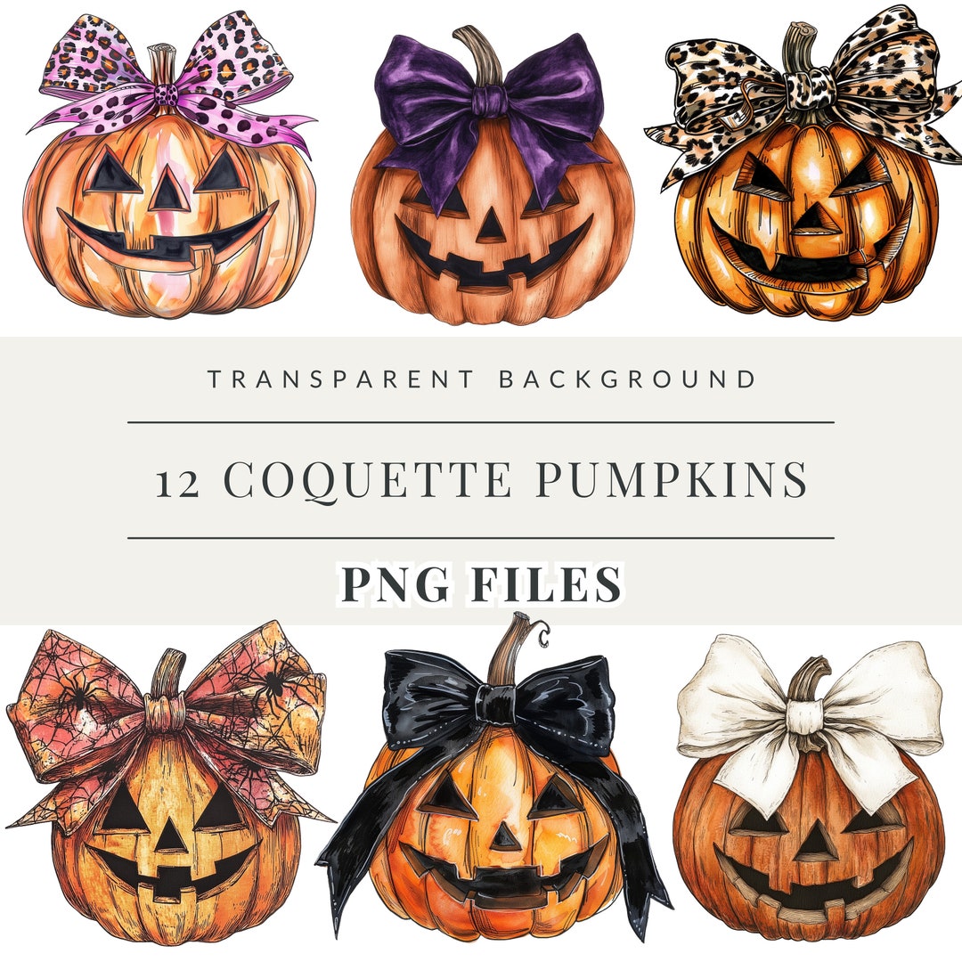 Coquette Pumpkin Clipart Images, Halloween Pumpkin Cute Halloween PNG ...