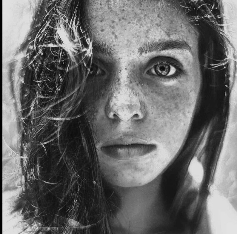 Digital Portrait couple Portrait digital Drawing pencil - Etsy