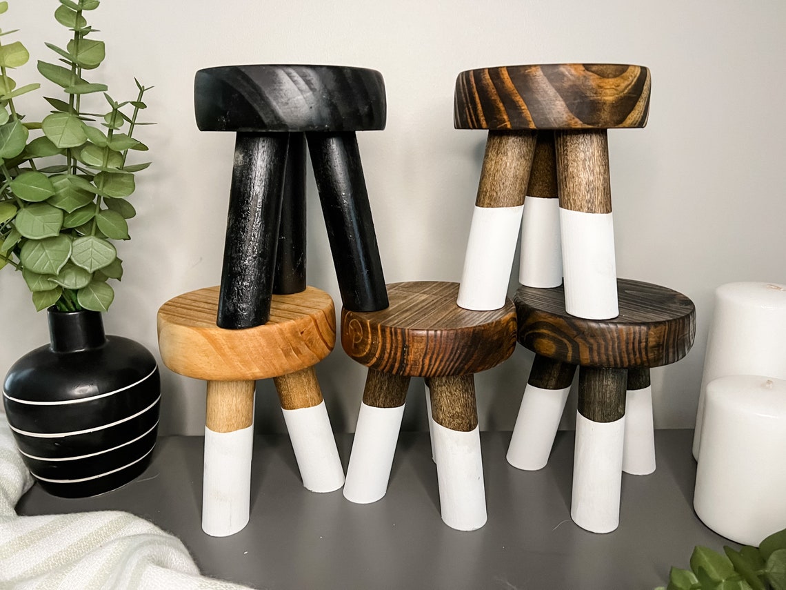 Mini Wood Plant Stand Riser or Counter Stool - Etsy