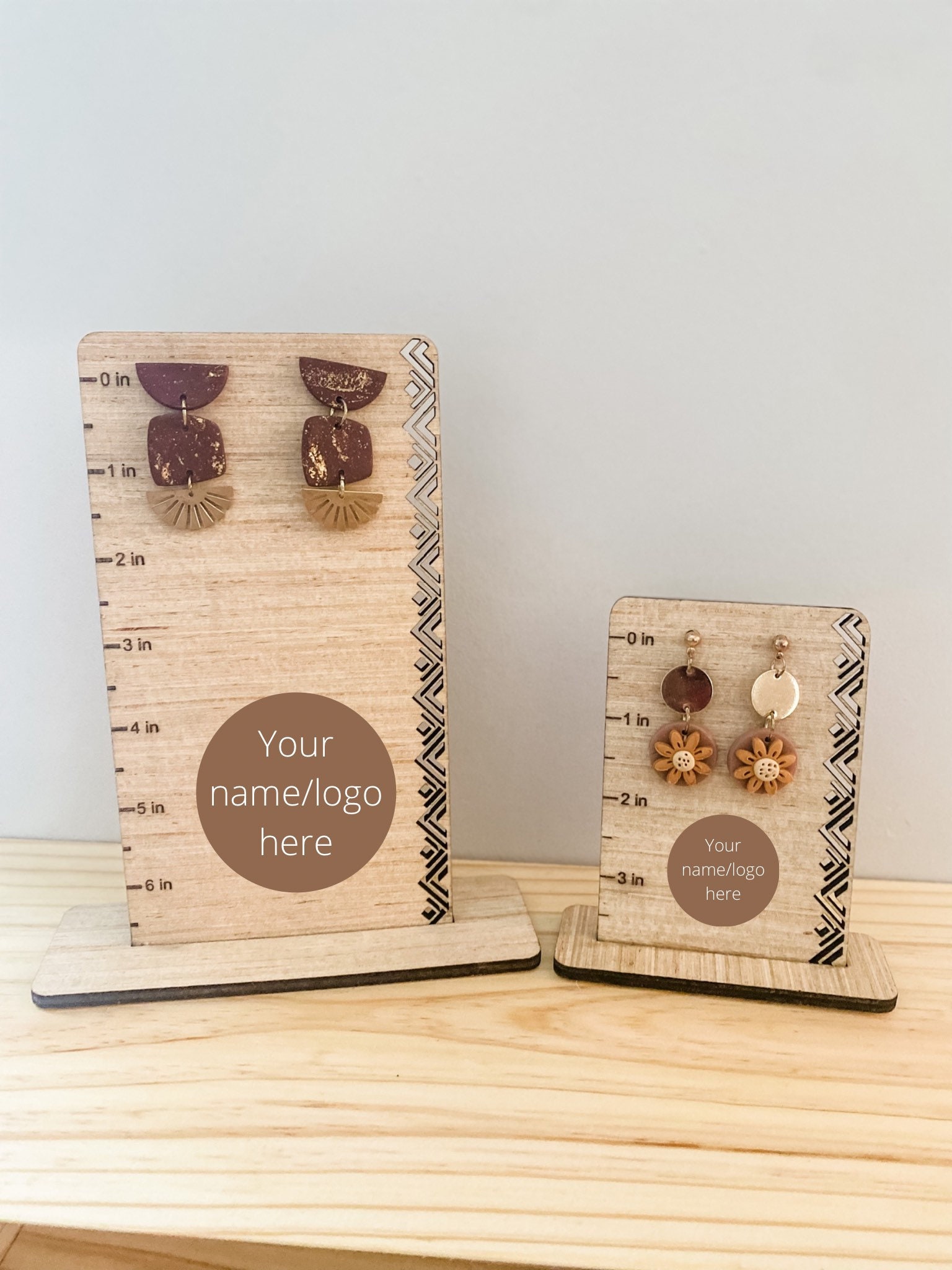 Wooden Earring Display With Measurements Personalized Earring - Etsy