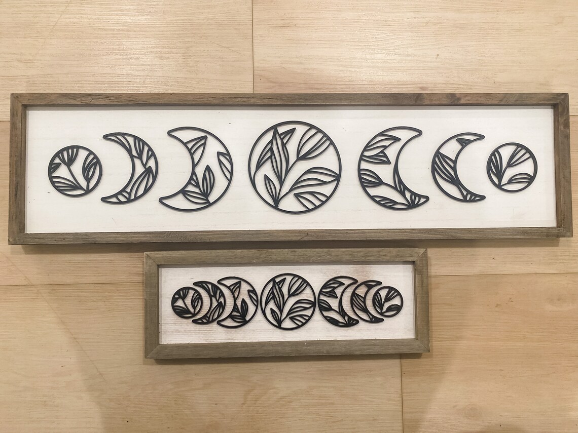 Plant Moon Phase Wooden Sign Plant Lover Decor Phases of the - Etsy