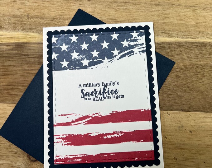 Handmade MILITARY FAMILY SERVICE Card - Thank You for Your Service ...