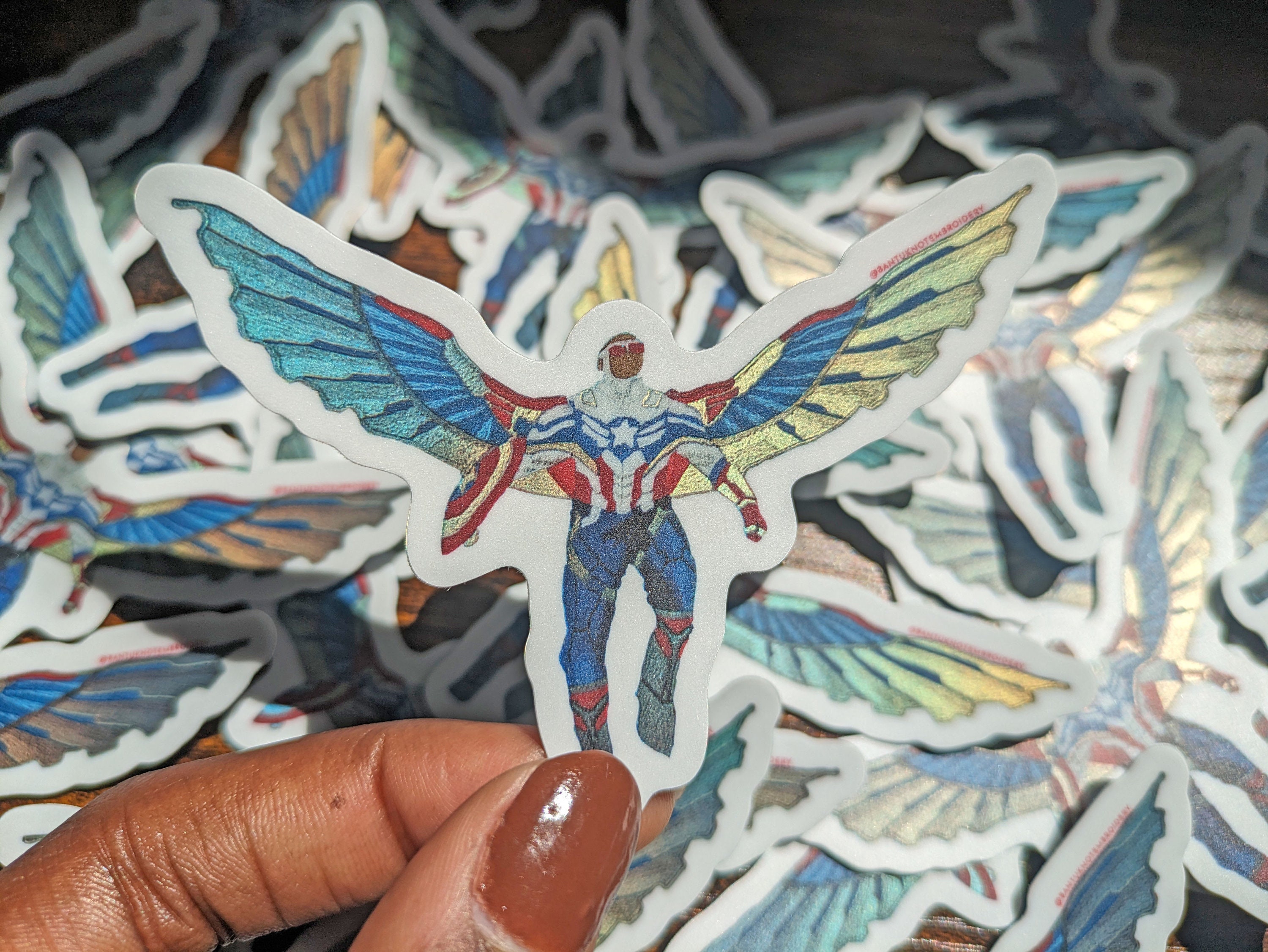 Captain America Marvel Vinyl Sticker Falcon and the Winter Soldier Art ...