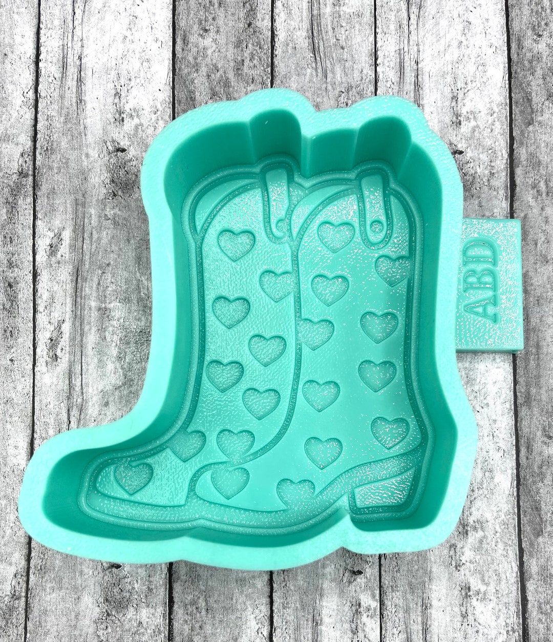 Western Heart Boots Silicone Mold Car Freshie, Resin, Cement, Wax, Soap ...