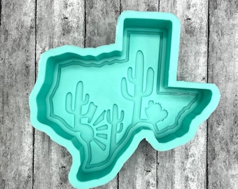 Texas State With Longhorn Star Silicone Mold Mould - Etsy
