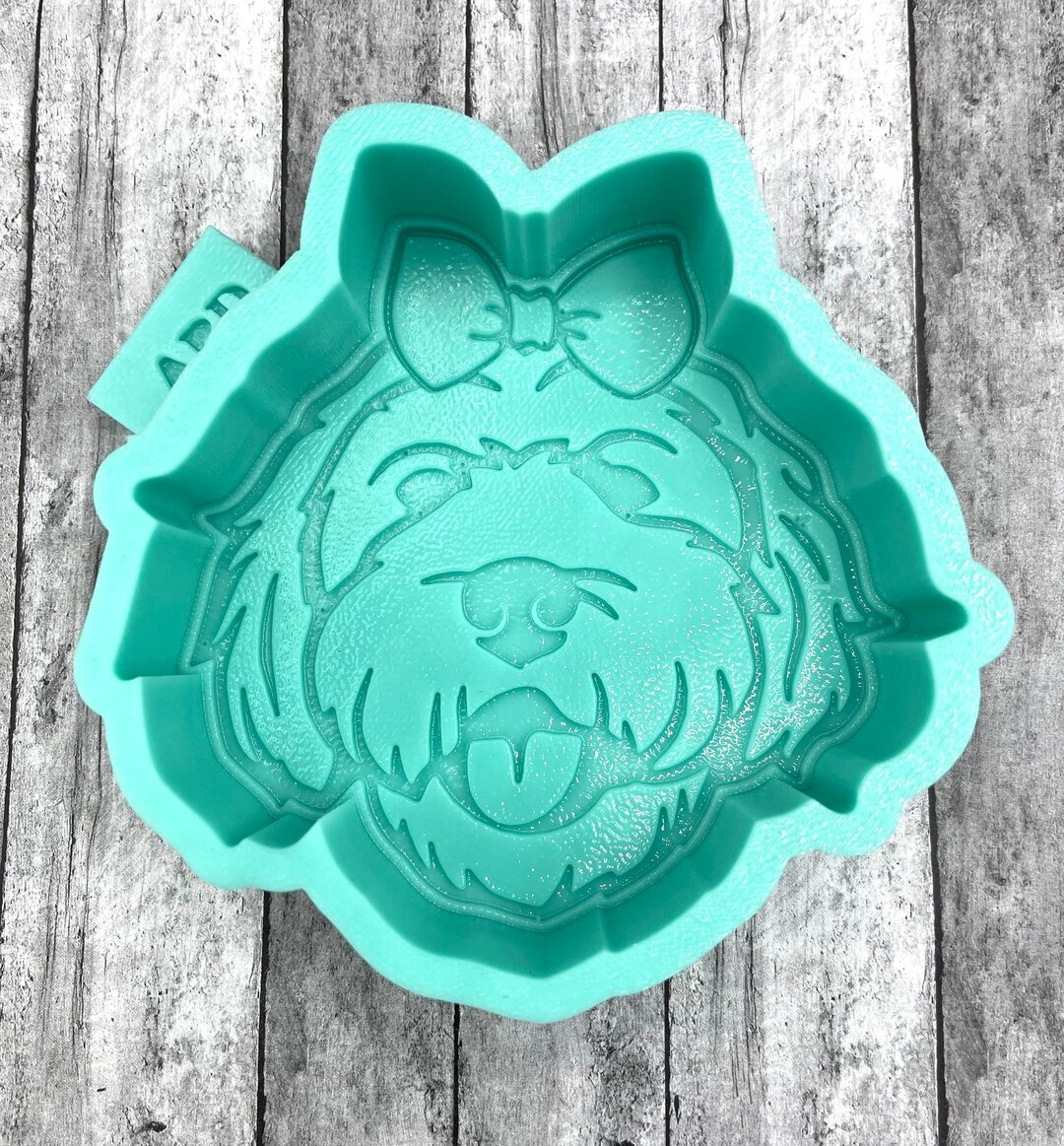 Golden Doodle Dog With Bow Silicone Mold Mould - Etsy