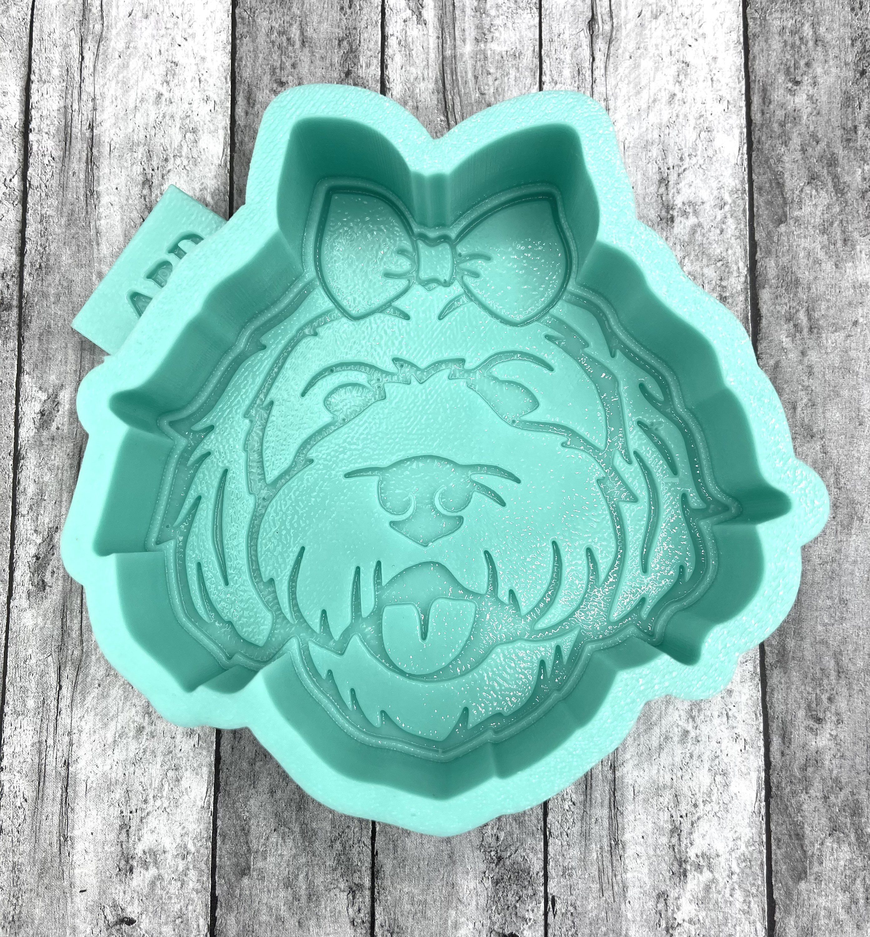 Golden Doodle Dog With Bow Silicone Mold Mould - Etsy