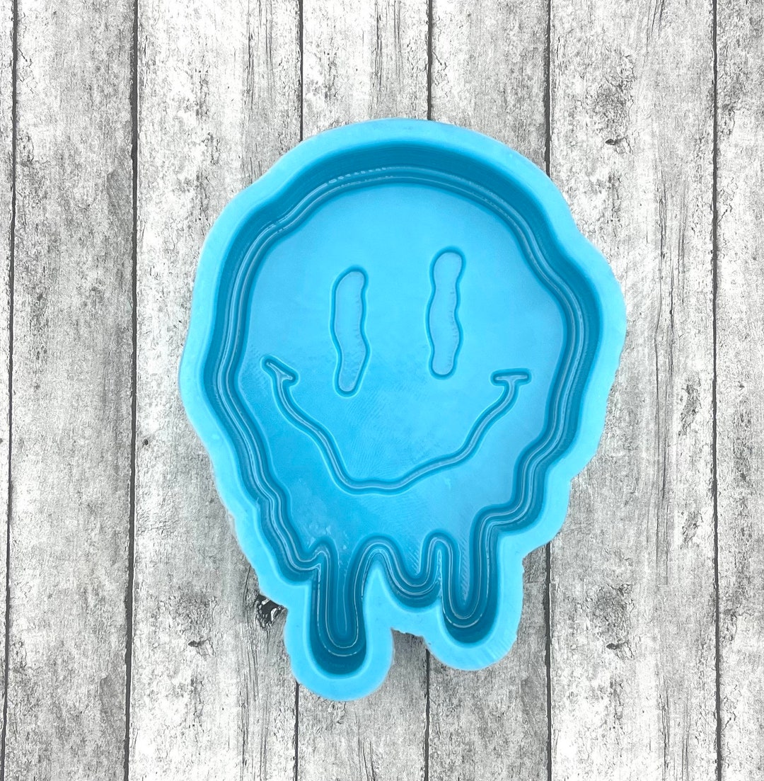 Melting Smiley Silicone Mold - Freshie Mold, Silicone Molds, Molds for ...