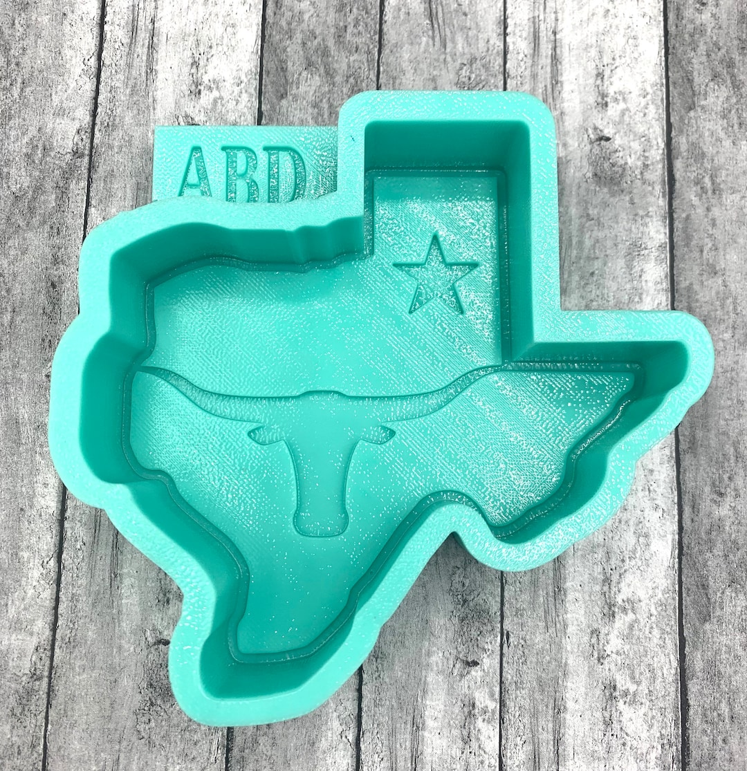 Texas State With Longhorn Star Silicone Mold Mould - Etsy