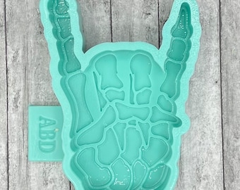 Large Detailed Skeleton Hand Left or Right Flexible Plastic Mold for ...