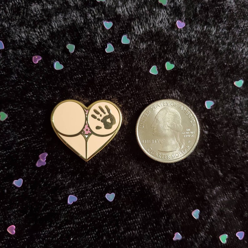 Spanked Handprint Hard Enamel Butt Pin Brooch Badge - Etsy