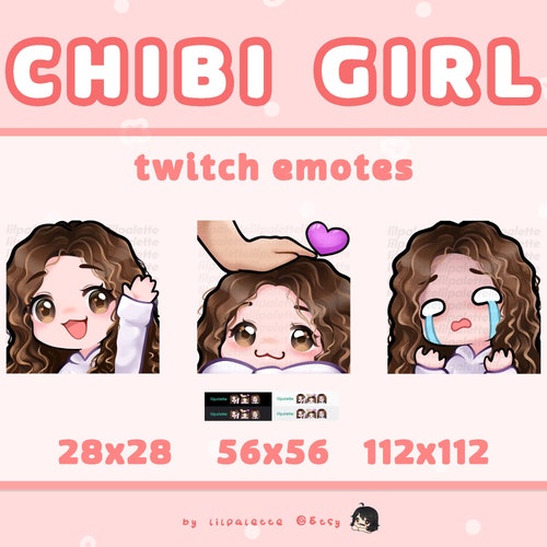 Twitch Emotes Mega Pack Curly Black Hair Brown Eyes Tan Etsy Uk