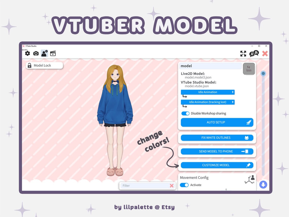 Premade Vtuber Model - Etsy