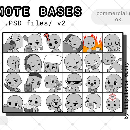 Emote Bases Pack 2 - Etsy Canada
