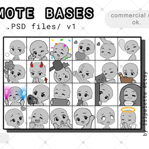 Emote Bases Pack 2 - Etsy UK