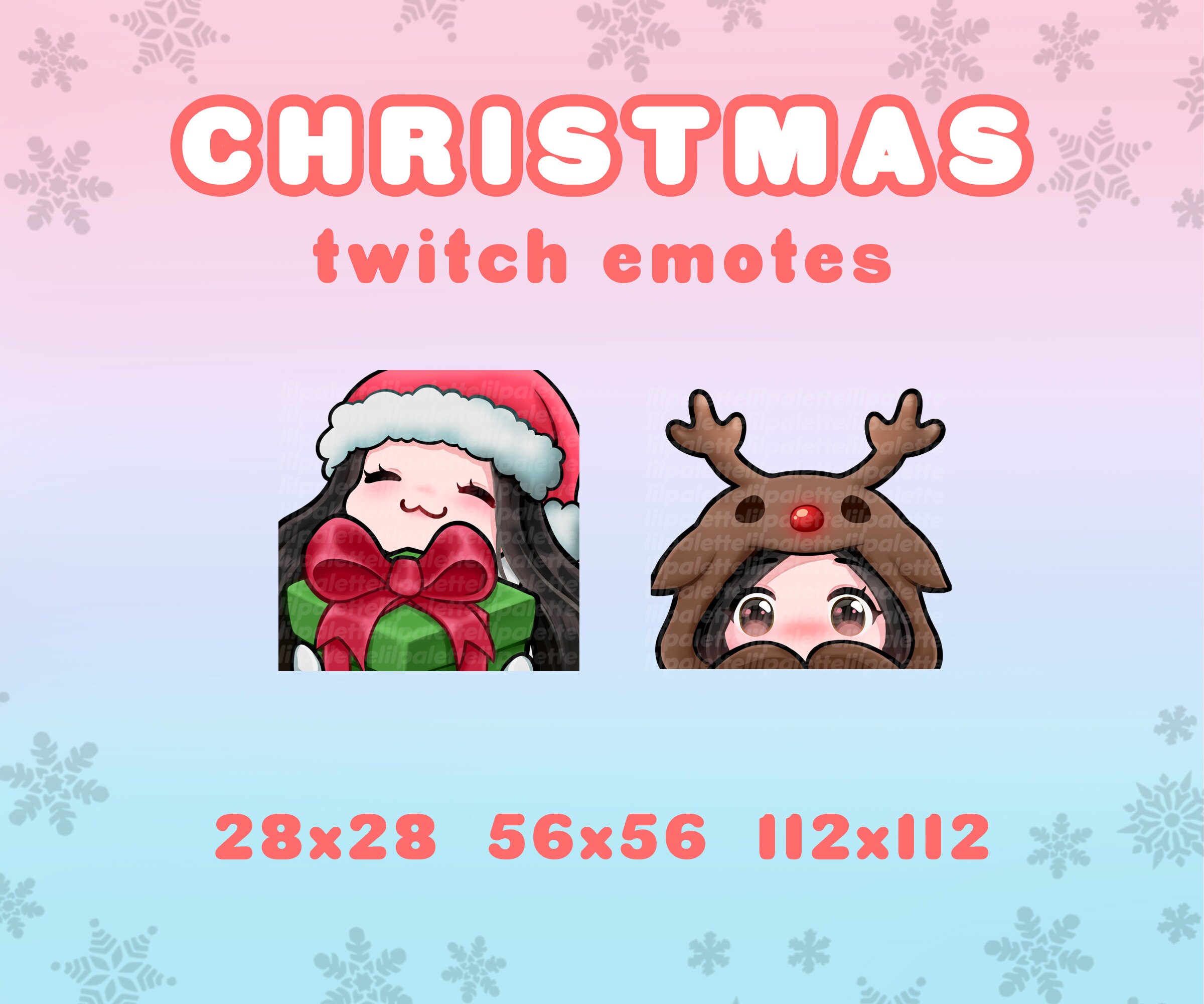 Digital Twitch Gift Emote Christmas Subscriber Emotes Twitch Present ...