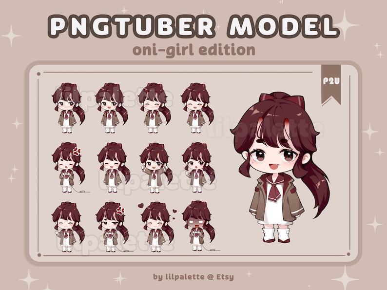 Modelo PNGTuber prefabricado - Etsy México